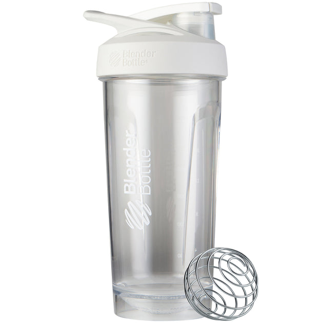 Botella mezcladora Strada Tritan con batidor Inox - Blanco (828 ml ...